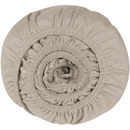 Schiesser &raquo;Flexi f&uuml;r Topper aus 95% Baumwolle und 5% Elasthan in Premium-Qualit&auml;t&laquo; f&uuml;r Matratzen bis zu 10 cm H&ouml;he, MADE IN GREEN by OEKO-TEX beige Jersey-