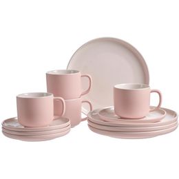 Ritzenhoff & Breker &raquo;Geschirr-Set, Service Jasper&laquo; Scandic Style, 12 Teile, f&uuml;r 4 Personen rosa Steinzeug