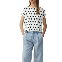 s.Oliver Damen s.Oliver T-Shirt mit All-Over Print wei&szlig; 40