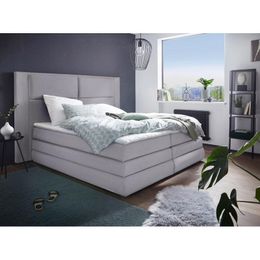 Collection AB Boxspringbett &raquo;Copenhagen&laquo; inklusive Bettkasten, Topper, wahlweise mit LED-Beleuchtung grau Holzwerkstoff, Spanplatte