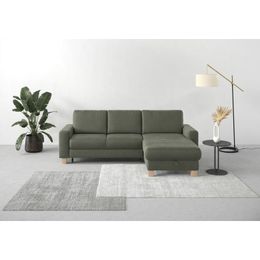 Home Affaire Ecksofa &raquo;Summer L-Form&laquo; mit Recamiere, mit oder ohne Bettfunktion und Bettkasten, Cord-Bezug gr&uuml;n 95% Polyester, 5% Polyamid