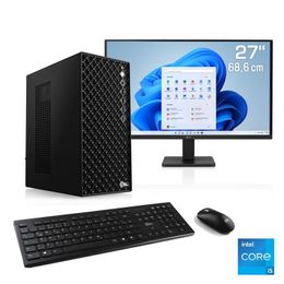 CSL PC-Komplettsystem &raquo;Mystic V24029&laquo; 27 &prime;&prime; Intel Core i5 16 GB RAM 1.000 GB SSD schwarz Inkl. Maus, Tastatur, 300 MBit/s WLAN-Karte