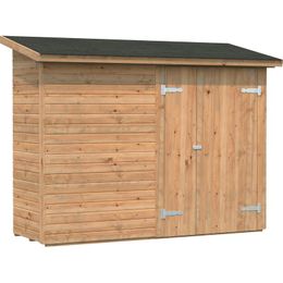 Palmako Ger&auml;tehaus &raquo;Leif&laquo; hellbraun braun Massivholz Einheitsgr&ouml;&szlig;e