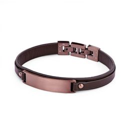 Fynch-Hatton Herren Fynch-Hatton Lederarmband &raquo;Schmuck Geschenk Armband Leather meets Metal&laquo; braun