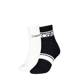 Calvin Klein Herren Socken &raquo;CK WOMEN SHORT SOCK 2P LOGO STRIPE&laquo; 2 Paar Einheitsgr&ouml;&szlig;e