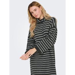 Only Damen Only Strickkleid &raquo;ONLTALIO LS STRIPE ROLLNECK DRESS BF KNT&laquo; grau XS (34), N-Gr