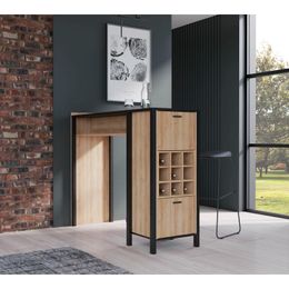 FORTE Barschrank &raquo;High Rock&laquo; Breite ca. 151,5 cm schwarz Dekorfolie, FSC -zertifizierter Holzwerkstoff