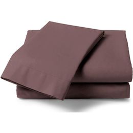 Bettlaken &raquo;Elementi&laquo; Laken aus 100% Baumwolle, hochwertiges Mako-Satin, Betttuch ab 90x200 braun Mako-Satin, Obermaterial: 100% Baumwolle