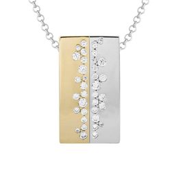 Firetti Damen Kette mit Anh&auml;nger &raquo;Schmuck Geschenk Silber 925 Halsschmuck Halskette&laquo; Made in Germany - mit Zirkonia (synth.) gelb