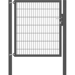 Alberts Zauneinzelt&uuml;r &raquo;Flexo Plus&laquo; anthrazit, verschiedene Abmessungen grau Stahl