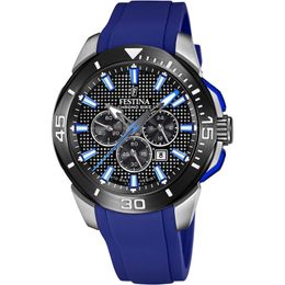 Festina Herren &raquo;Chrono Bike&laquo; Armbanduhr, Quarzuhr, Herrenuhr, Stoppfunktion, bis 10 bar wasserdicht blau