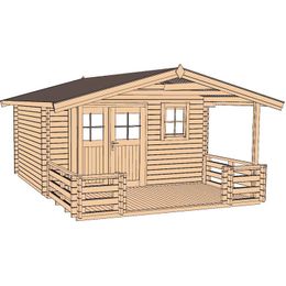 Weka Gartenhaus &raquo;136 B Gr.1, 45 mm, natur&laquo; beige Massivholz