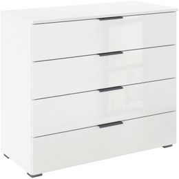 OTTO home &raquo;Sideboard Schubladenkommode AGORDO mit Dekor- oder Hochglanzfront&laquo; in zwei Griff-Farben, Breite 80 cm, vier gro&szlig;e und ger&auml;umige Schubladen 