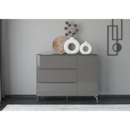 set one by Musterring Sideboard &raquo;Reno&laquo; 1 Stk. tlg. Mit Winkelfu&szlig; in diversen Farben, 109 cm H&ouml;he & Farbauswahl Glas, Holzwerkstoff