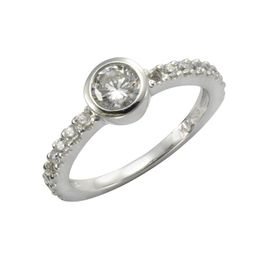 Vivance Damen Fingerring &raquo;Silber 925 rhodiniert 17x Zirkonia&laquo;