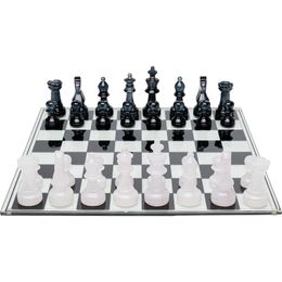 KARE Dekoobjekt &raquo;Deko Objekt Chess Transparent 60x60cm&laquo; schwarz Polyresin