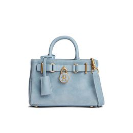 Tommy Hilfiger Damen Tragetasche &raquo;AMERICAN ICON MICRO TOTE SUEDE&laquo; Damen Handtasche, Minibag mit B&auml;ndern und Schloss-Schmuckelement