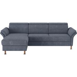 Home Affaire Ecksofa &raquo;Calypso L-Form&laquo; mit motorischen Funktionen im Sofa und Recamiere grau 100% Polyester