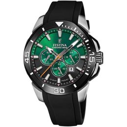 Festina Herren &raquo;Chrono Bike&laquo; Armbanduhr, Quarzuhr, Herrenuhr, Stoppfunktion, bis 10 bar wasserdicht schwarz