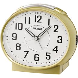 Seiko Quarzwecker Wecker, Schlafzimmer, Beleuchtung, Schlummerfunktion, Leuchtzeiger gold