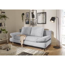 ED EXCITING DESIGN Schlafsofa &raquo;Sunny&laquo; mit Bettkasten & Armteilverstellung grau 92% Polyester, 8% Nylon