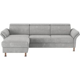 Home Affaire Ecksofa &raquo;Calypso L-Form&laquo; mit motorischen Funktionen im Sofa und Recamiere grau 100% Polyester