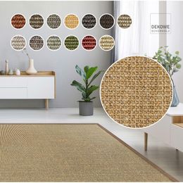 Dekowe Sisalteppich &raquo;Mara S2 mit Bord&uuml;re&laquo; rechteckig 5 mm H&ouml;he Flachgewebe, Material: 100% Sisal, Wohnzimmer, Kundenliebling braun Sisal