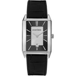 Jacques Lemans Herren Quarzuhr &raquo;Torino&laquo; Armbanduhr, Herrenuhr, Lederarmband, analog, Datum silber