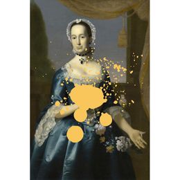 queence Acrylglasbild &raquo;Frau mit Farbklecks&laquo; Bilder von Frauen Formen Frau Gem&auml;lde Historische Pers&ouml;nlichkeiten Kunst Fine Art-Print in Galeriequalit&auml;t