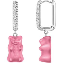 Thomas Sabo Damen Thomas Sabo Single-Creole &raquo;Thomas Sabo x HARIBO Schmuck: Gro&szlig;e Einzel-Creole mit Goldb&auml;r&laquo; mit Kristallglas, Zirkonia (synth.) pink