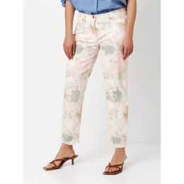 Toni Damen Toni 7/8-Jeans &raquo;Perfect Shape&laquo; mit floralem Muster pink 46, N-Gr