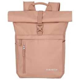 Travelite Damen Travelite Freizeitrucksack &raquo;BASICS Rollup Rucksack&laquo; Arbeitsrucksack Sportrucksack Reiserucksack Schulrucksack rosa B/H/T: 37cm x 60cm 