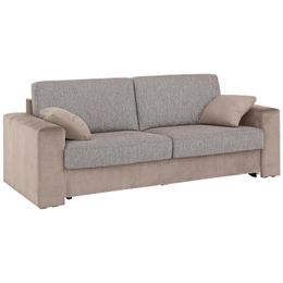 Home Affaire &raquo;Roma Matratzenh&ouml;he 14 cm&laquo; Dauerschlaffunktion, mit Unterfederung, Lattenrost, Matratze beige Struktur/Luxus-Microfaser (100% Polyester);