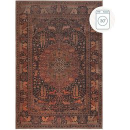 FLAIR RUGS Teppich &raquo;Nico&laquo; rechteckig 4 mm H&ouml;he Waschbarer Traditioneller Teppich rot Kunstfaser