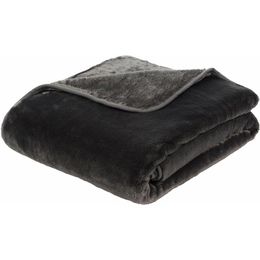 G&ouml;zze Wohndecke &raquo;Premium Cashmere Feeling&laquo; mit premium Cashmere Feeling, Kuscheldecke grau Polyester