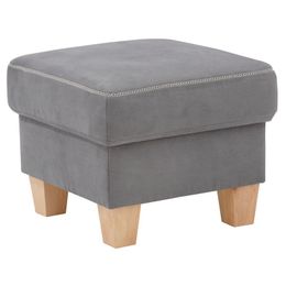 Home Affaire Hocker &raquo;Soleo&laquo; Soleo V, passend zum "Solea"-Ecksofa grau Luxus-Microfaser ALTARA NUBUCK (100% Polyester);Struktur (100% Polyester);Luxus-
