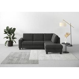 Home Affaire Ecksofa &raquo;Summer L-Form&laquo; mit Ottomane, mit oder ohne Bettfunktion und Bettkasten, Cord-Bezug grau 95% Polyester, 5% Polyamid