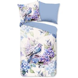 PURE luxury collection Wendebettw&auml;sche &raquo;Claires&laquo; 2 Stk. Mikrofaser, Pflegeleicht, Rei&szlig;verschluss, Wendeoptik, Abstrakt, Sand beige Microfaser, 