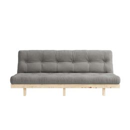 Karup Design Schlafsofa &raquo;Lean 200 Schlafsofa, G&auml;stebett, Sofa mit Futonmatratze&laquo; Inkl. Futonmatratze, Liegefl&auml;che 130x200 cm, FSC zertifizierte Kiefer grau Bezug: 