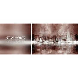 queence Leinwandbild &raquo;New York&laquo; Abstrakte Kunst Modern New York Schriftzug Schriftz&uuml;ge Spa Spa Bilder Spr&uuml;che Spr&uuml;che & Texte Set, Premium-