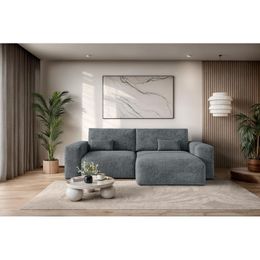 OTTO home Ecksofa &raquo;MATTS Schlafsofa mit Bettkasten, Ma&szlig;e B/T/H: 265/159/89 cm&laquo; L-Form mit Recamiere rechts oder links, hoher Sitzkomfort grau 100% 