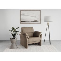 DOMO collection Sessel &raquo;Pina elegant und zeitloser Clubsessel, bequemer Cocktailsessel&laquo; Hoher Sitzkomfort, Feinstruktur, stone grau