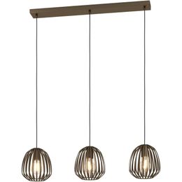 Eglo H&auml;ngeleuchte &raquo;ESPINAL Pendellampe - Stahl - E27 - 3X40W - IP20&laquo; E27 1 Stk. H&auml;ngelampe, Deckenlampe, Wohnzimmer, Esszimmer, L90 x B19,5 x H110 cm