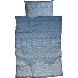 CASATEX Bettw&auml;sche &raquo;Demir&laquo; 2 Stk. mit moderner Ornamentik blau Satin, Obermaterial: 100% Baumwolle