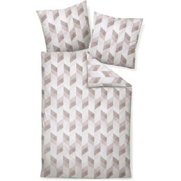 Janine Bettw&auml;sche &raquo;moments98111 05&laquo; mit Rei&szlig;verschluss lila Mako-Satin, Obermaterial: 100% Baumwolle