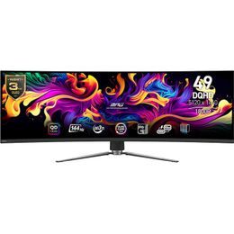 MSI Curved-Gaming-OLED-Monitor &raquo;MPG 491CQP QD-OLED&laquo; 125 cm/49 &prime;&prime; 5120 x 1440 px DQHD 0,03 Reaktionszeit 144 Hz schwarz