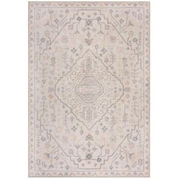 FLAIR RUGS Teppich &raquo;Teo&laquo; rechteckig 4 mm H&ouml;he Waschbarer Traditioneller Teppich beige Kunstfaser
