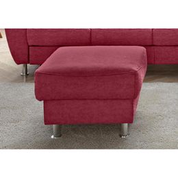 Sit & More sit&more Hocker &raquo;Salsa&laquo; rot Struktur (100% Polypropylen);Bedruckte Microfaser (100% Polyester);Luxus-Microfaser ALTARA NUBUCK (100% Polyester)