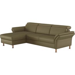 Home Affaire Ecksofa &raquo;Calypso L-Form&laquo; mit motorischen Funktionen im Sofa und Recamiere gr&uuml;n 100% Polyester