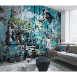 Fashion for walls Fototapete &raquo;Into the blue&laquo; Kunst texturiert Phthalate frei blau